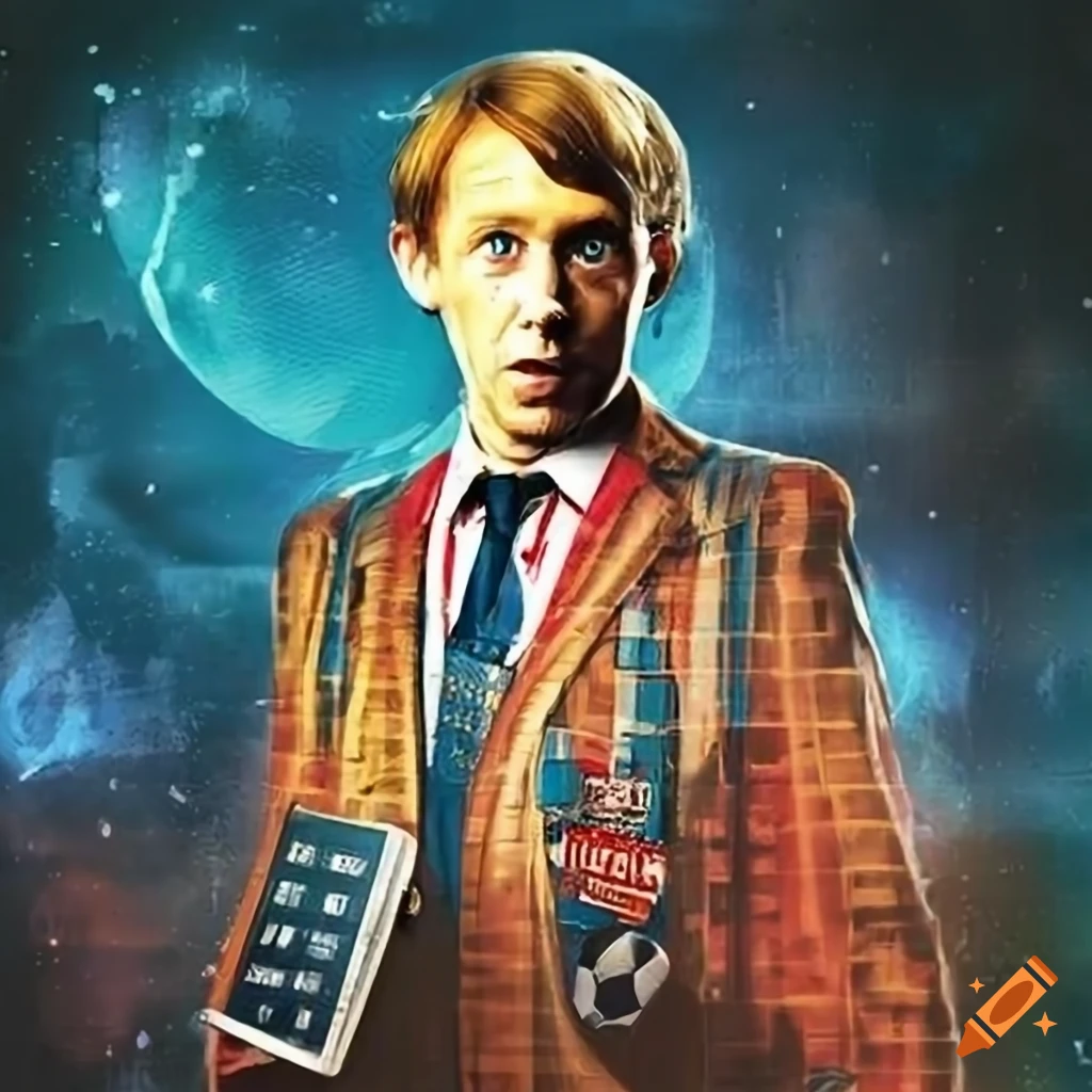 Retro doctor who poster with peter davison in soccer outfit