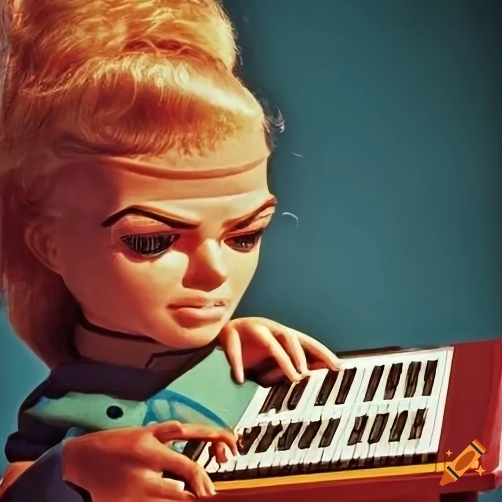 Colored photo of a child with a synthesizer in thunderbirds tv show ...