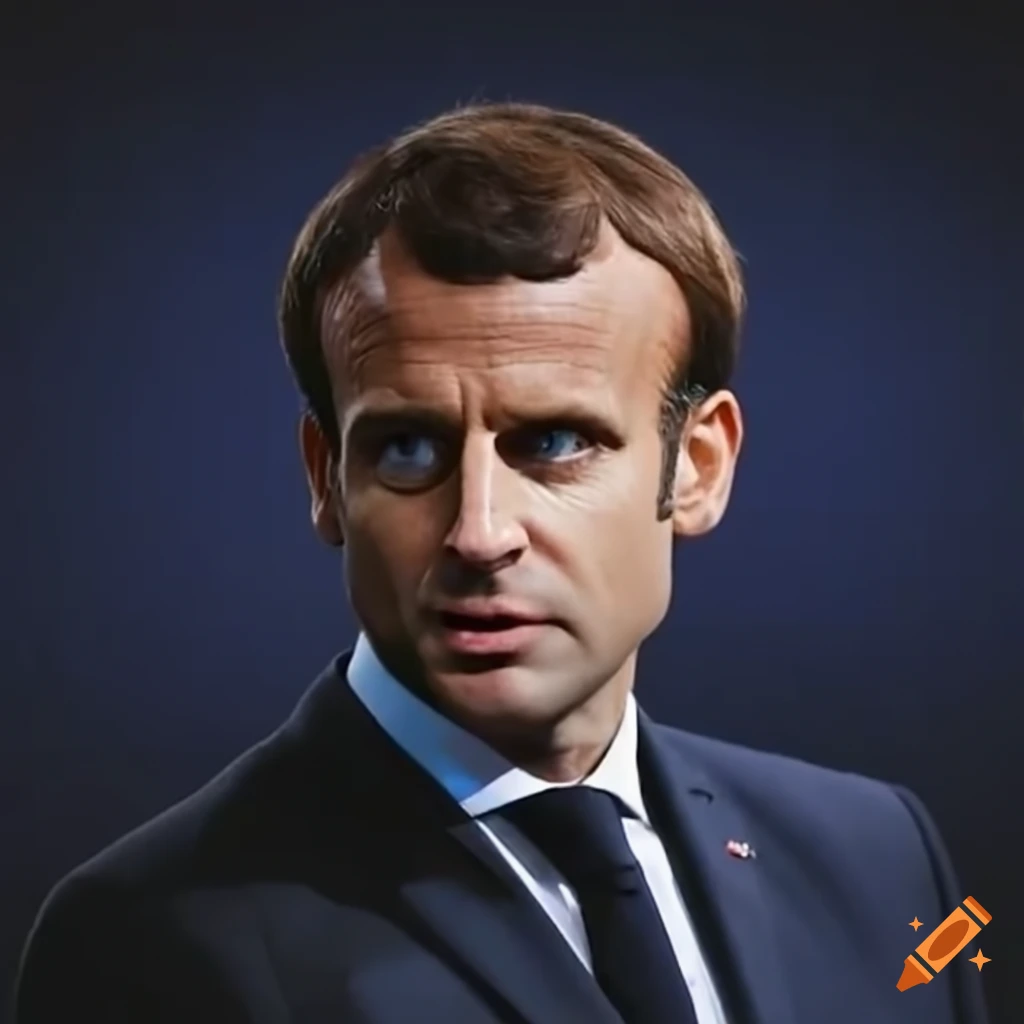 Macron standing against anti-semitism on Craiyon