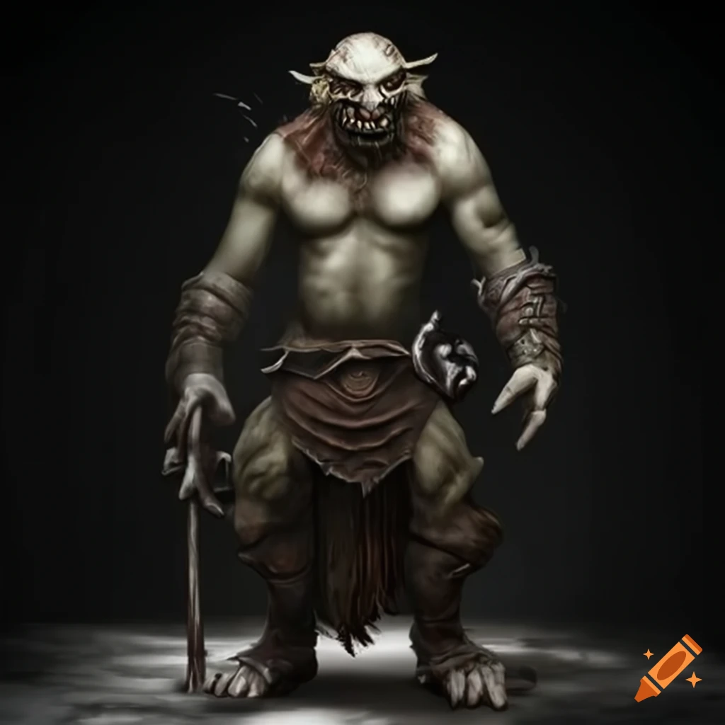 Dark fantasy troll adventurer character on Craiyon