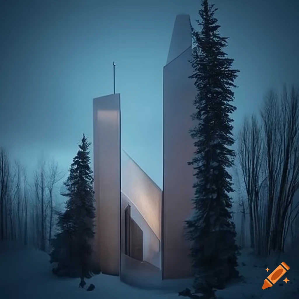 Sophisticated Nordic Tower cabin design on Craiyon