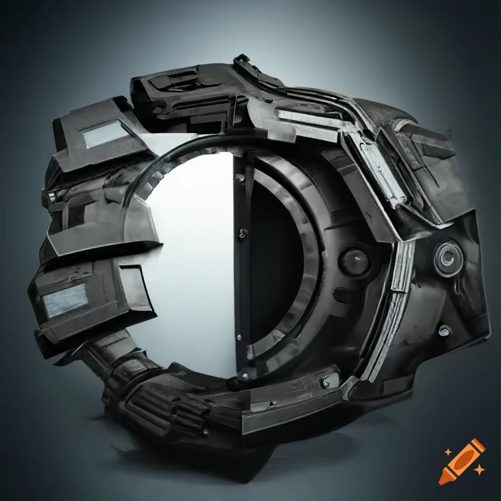 Powerful shield generator with clean industrial design on Craiyon