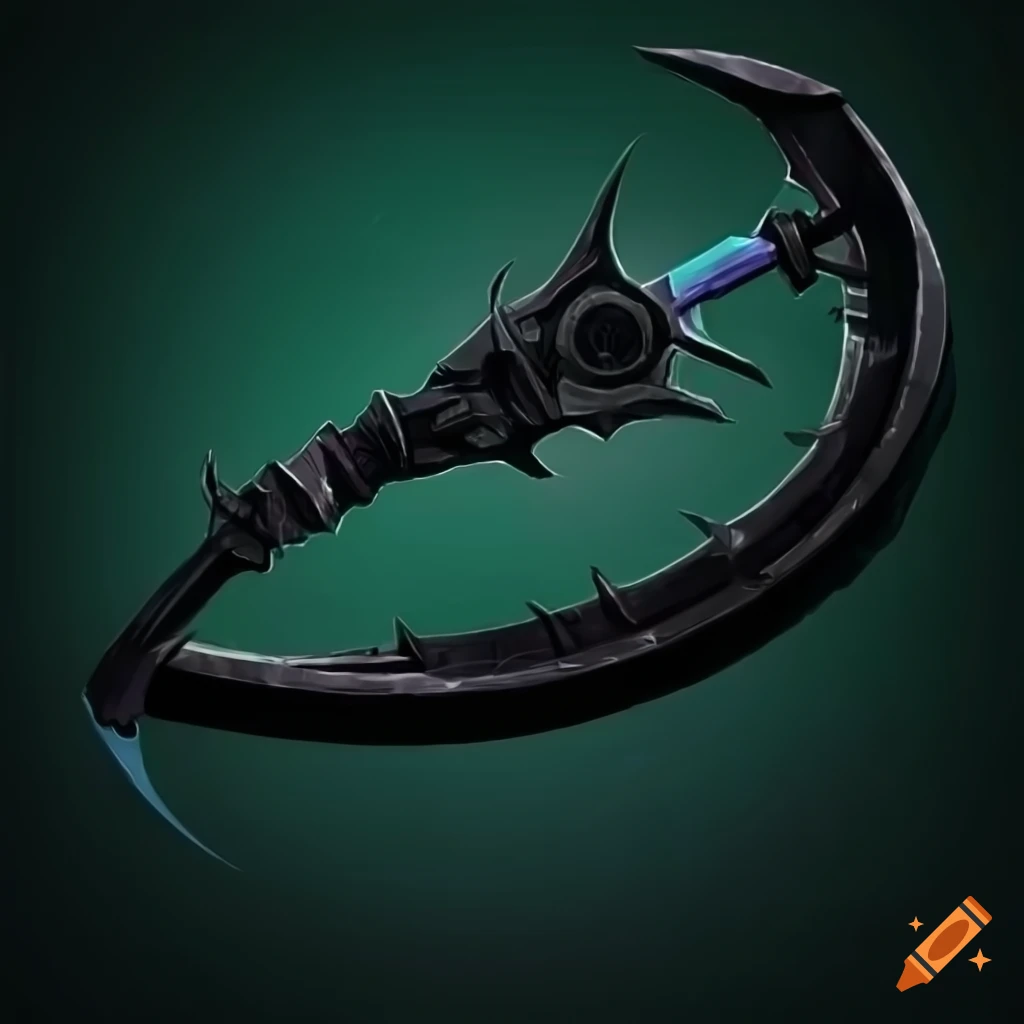 Image of a mystical curved scythe on Craiyon