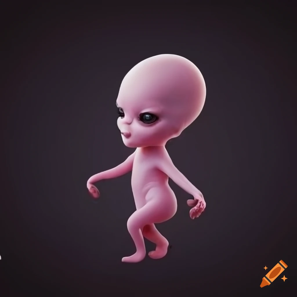 Cute alien space fetus on Craiyon