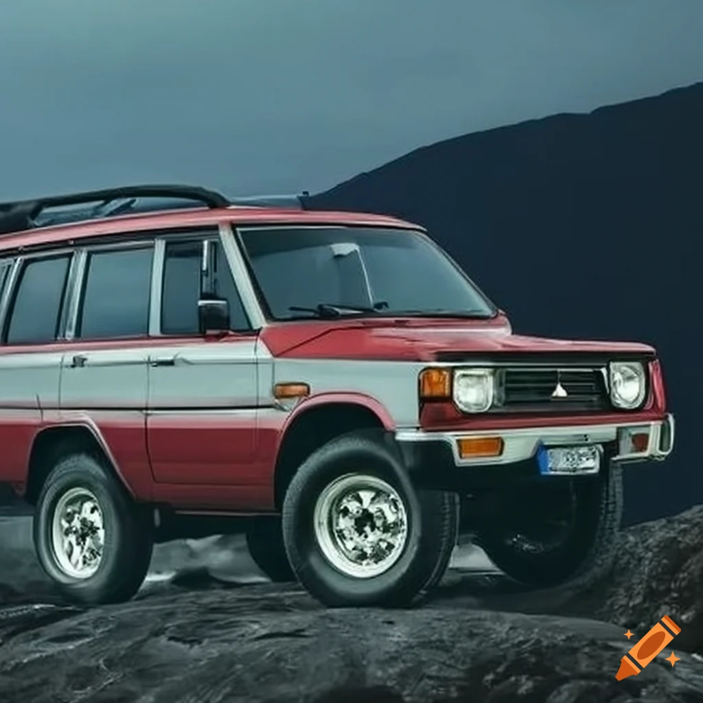 Mitsubishi suv conquering rough terrains