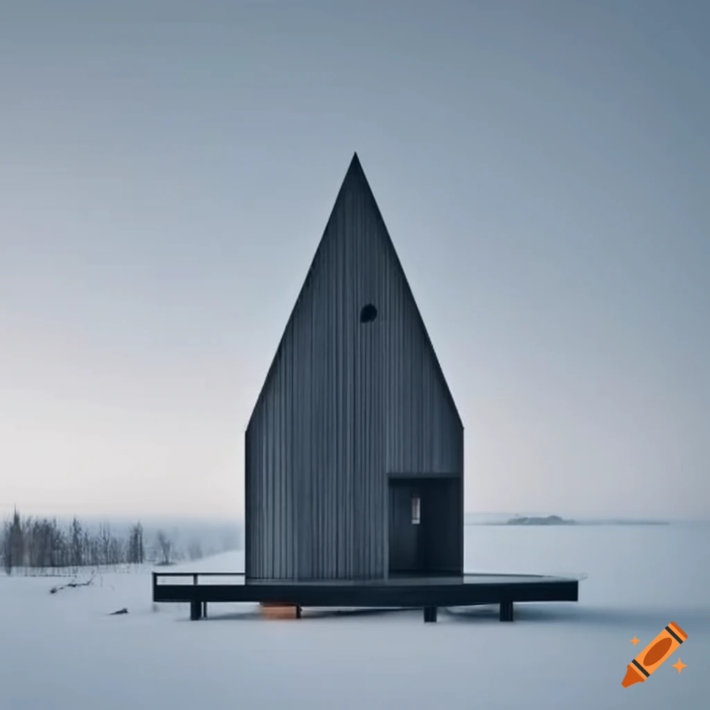 Norwegian minimalist tower cabin on Craiyon