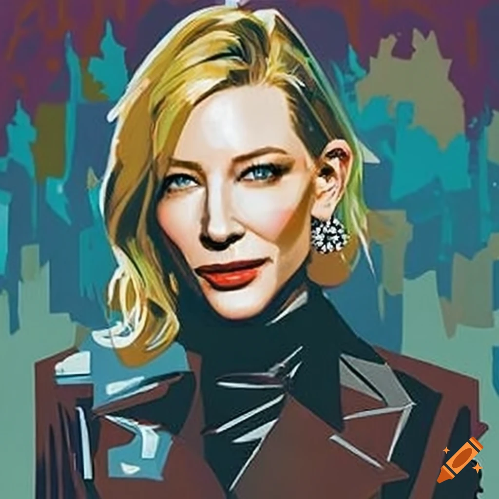 Digital art of cate blanchett in simon bisley style on Craiyon