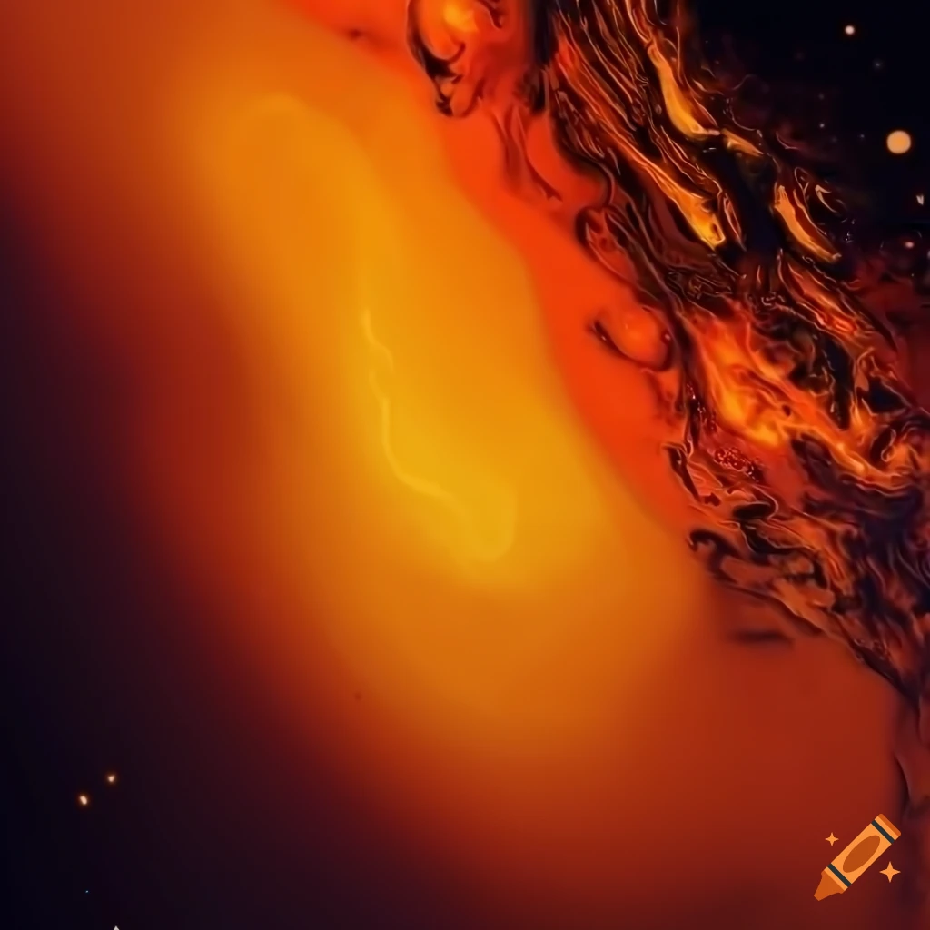 Abstract orange space art in 4k on Craiyon