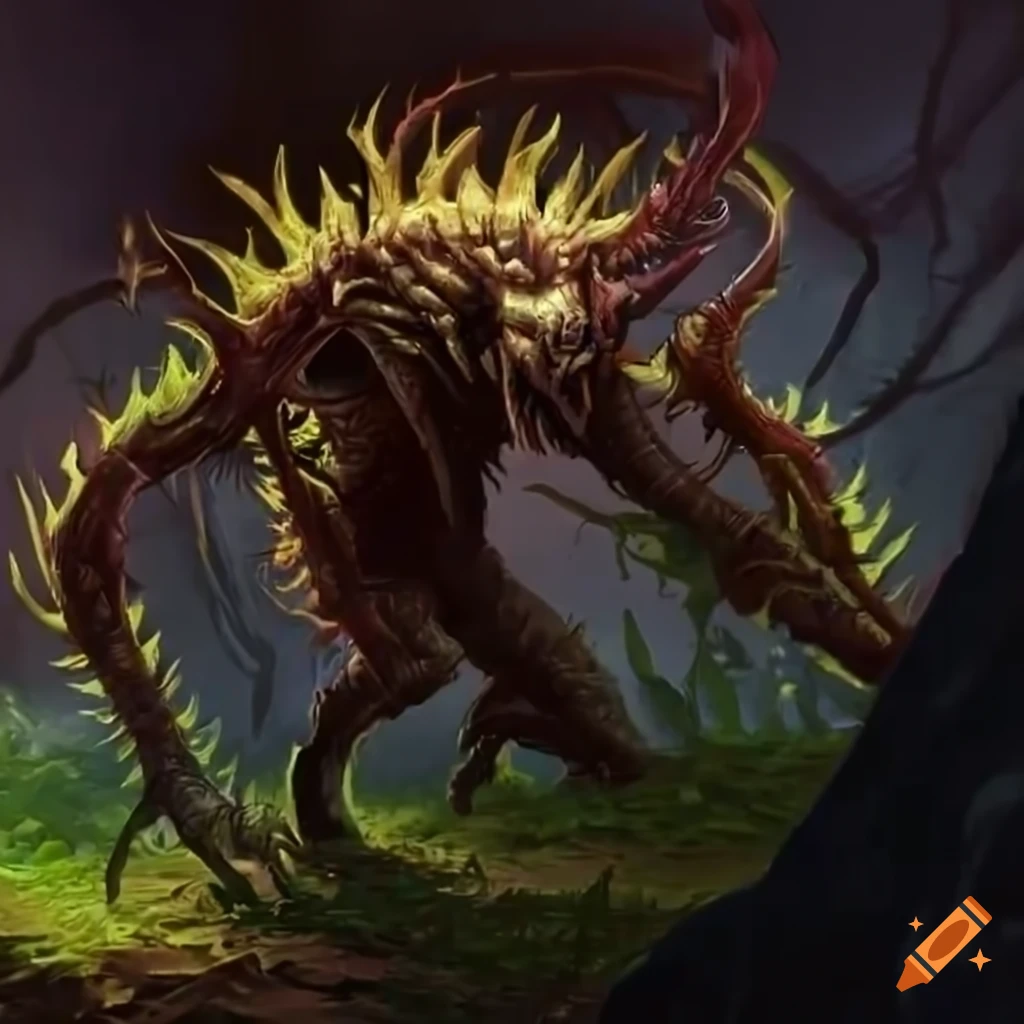 Image of a monstrous plant creature on Craiyon