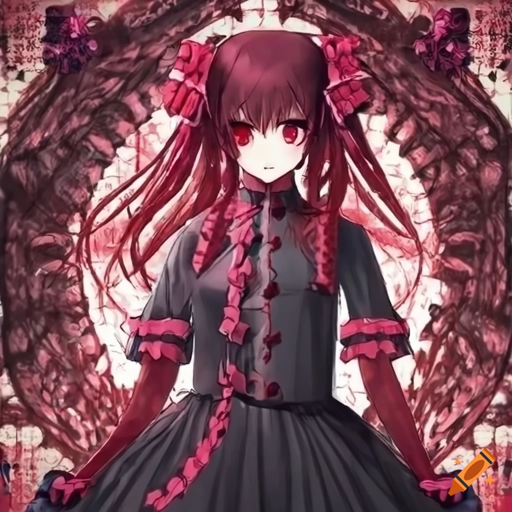 Artwork of teto kasane with red hair on Craiyon