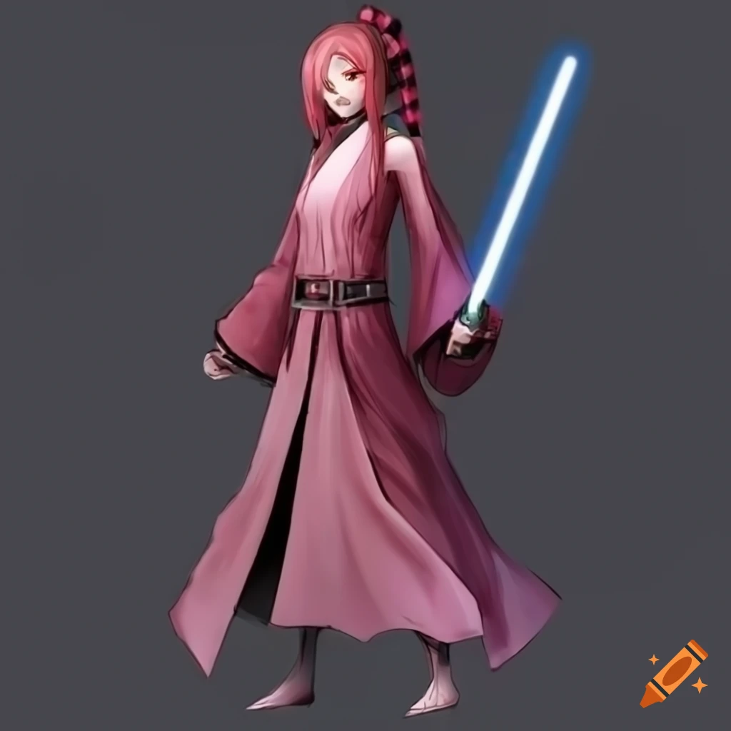 Cosplay of a snarky darth with a lightsaber on Craiyon