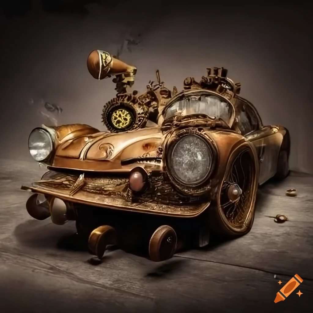 Steampunk ferrari on Craiyon