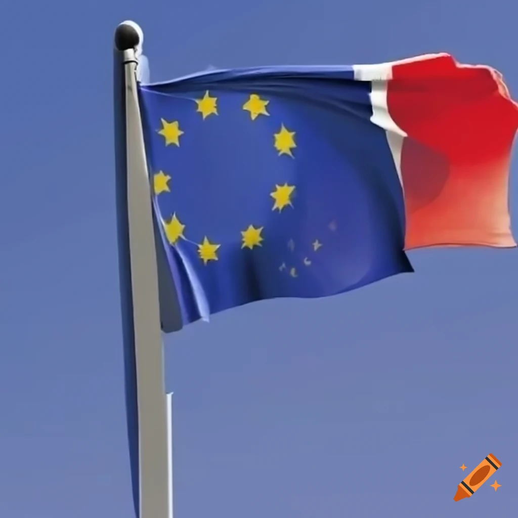 European union flag with the french flag on Craiyon
