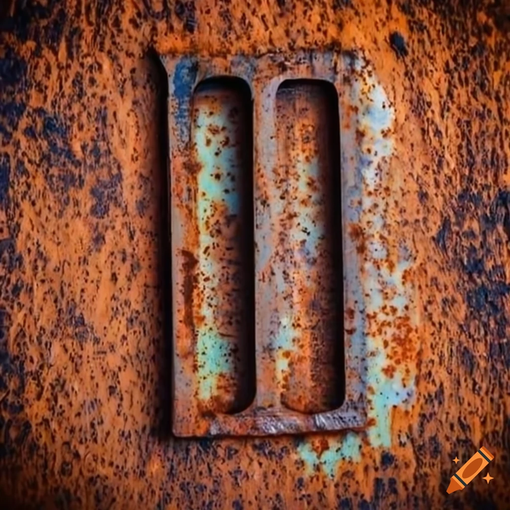 Rusty metal letter d on Craiyon