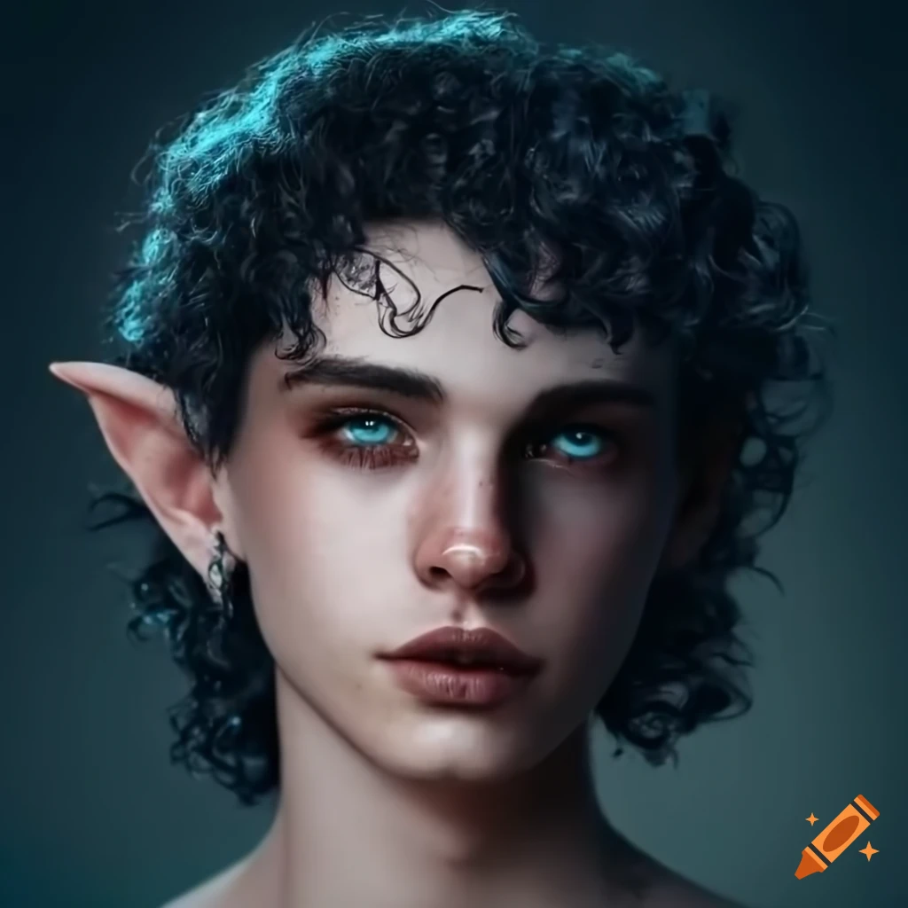 Male elf in white robes standing on a stone bridge on Craiyon