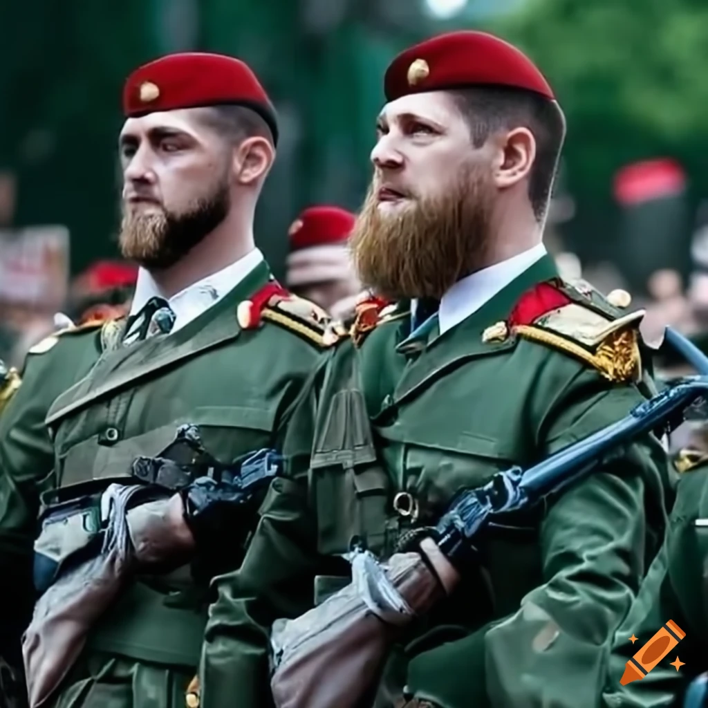 Victory celebration of Rosgvardiya Chechen troops in Berlin on Craiyon