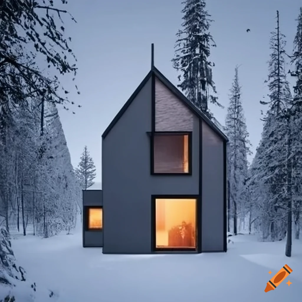 Sophisticated nordic minimalism tower cabin architecture on Craiyon