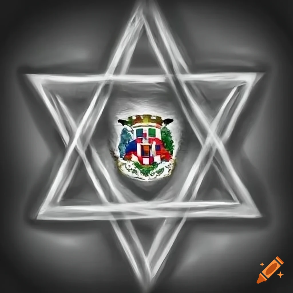 Dominican republic coat of arms with star of david