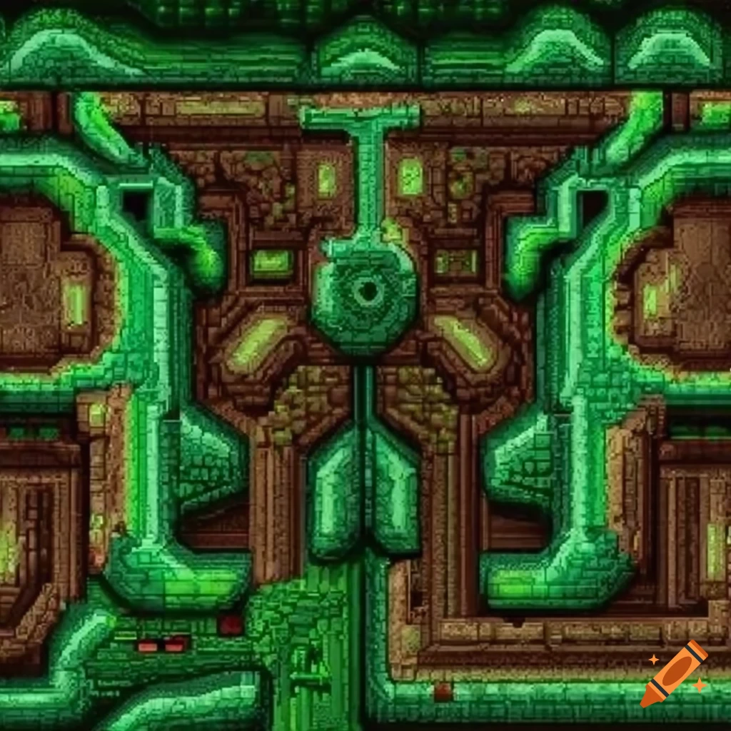 High contrast 2D game layout with alien plant tendrils on Craiyon