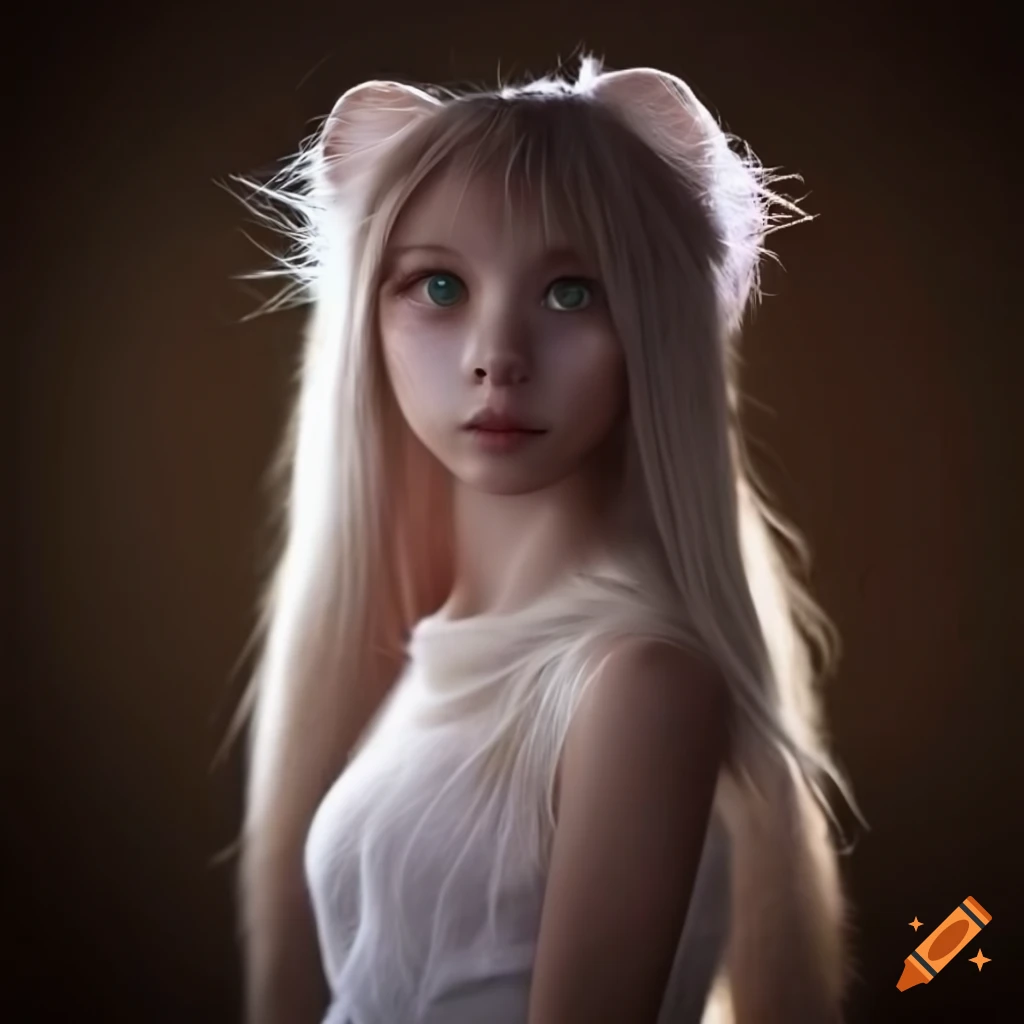 Art Of A Humanoid Cat Girl With Cat Ears And Tail On Craiyon