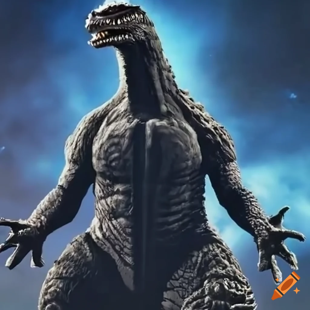 Starship enterprise firing phasers at godzilla on Craiyon