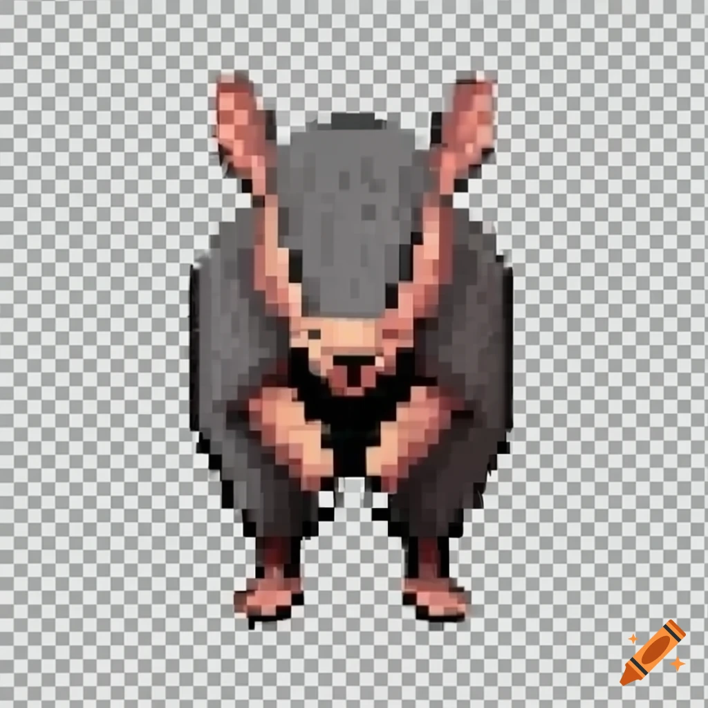 Pixel art of an armadillo