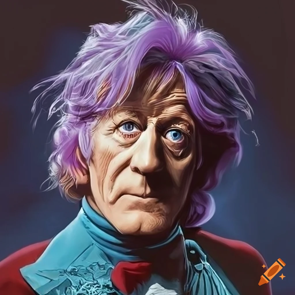 Retro doctor who poster with jon pertwee on Craiyon