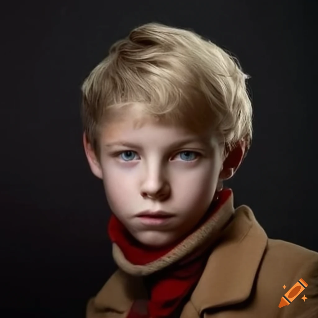 Stylish german teen boy in a coat on Craiyon