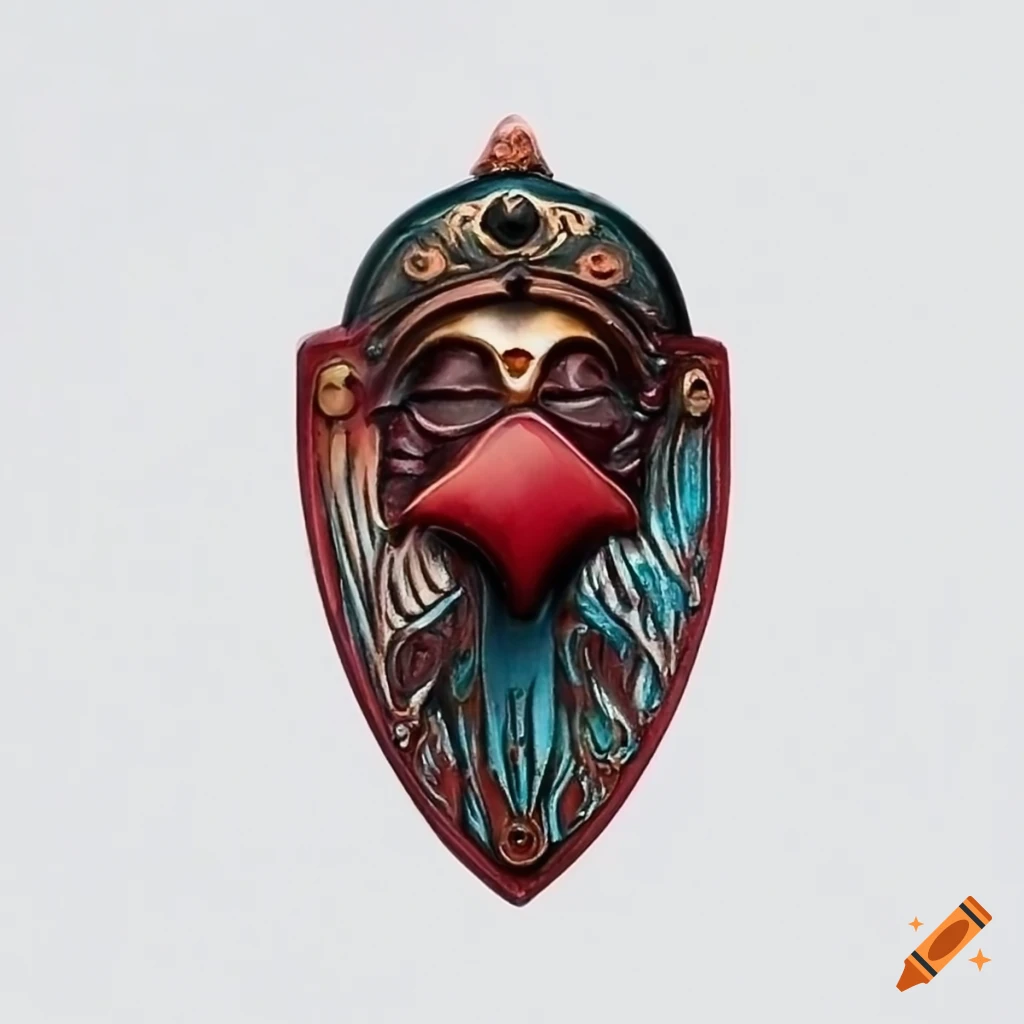 Cardinal bird on a bicycle headbadge shield