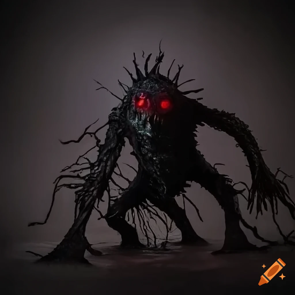 Captivating artwork of a monstrous creature in mist on Craiyon