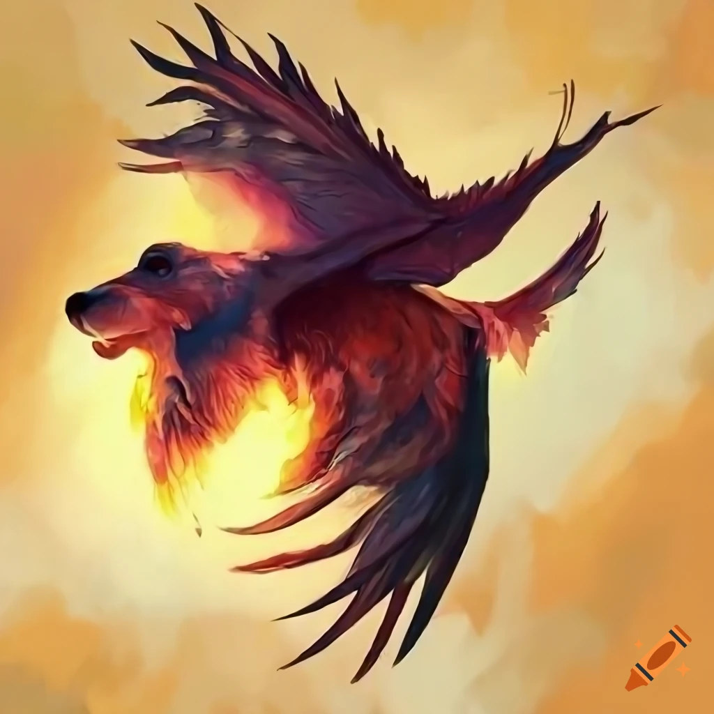 Digital art of a flying dog on Craiyon