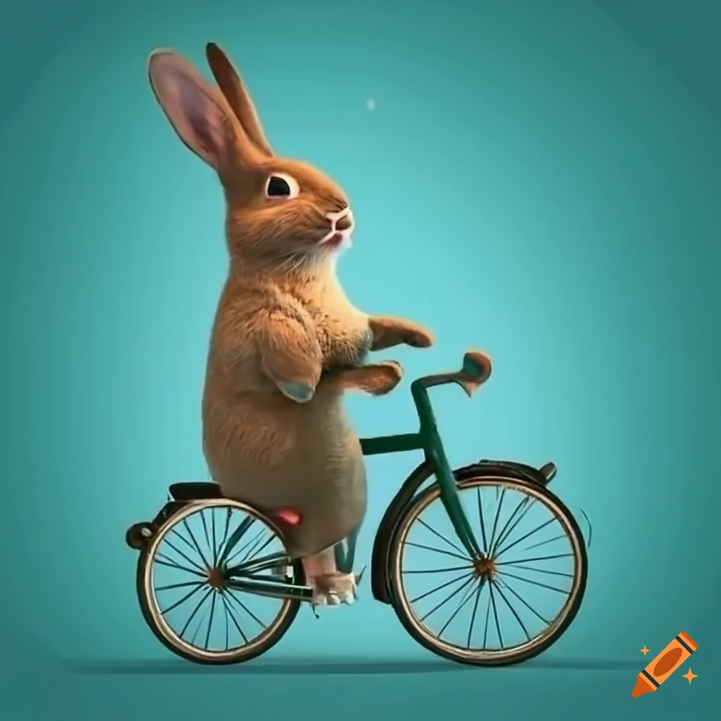 Chocolate easter bunny riding a motorbike on Craiyon