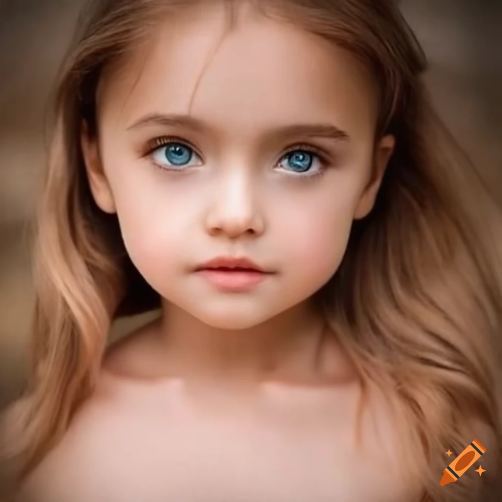 Portrait of a girl with perfect facial features on Craiyon