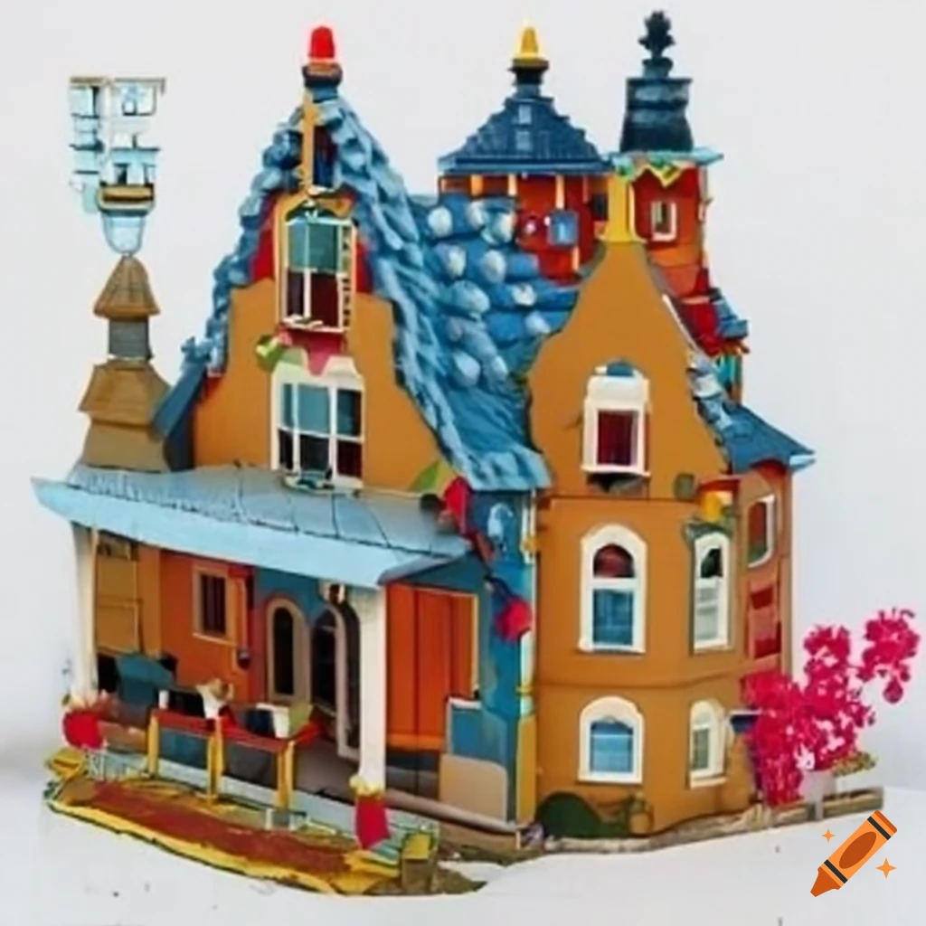 Modern two-story littlest pet shop toy house g2 on Craiyon