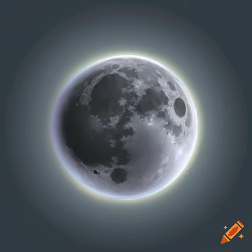Sun overshadowing moon on Craiyon