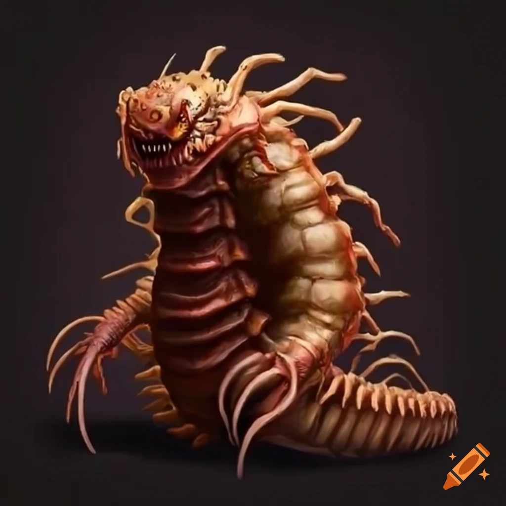 Burrowing fantasy worm on Craiyon