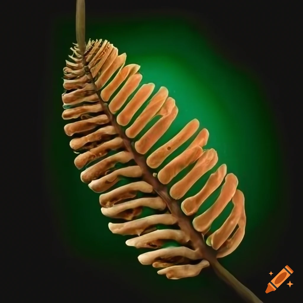 Intricate organic pattern of branching fronds on Craiyon