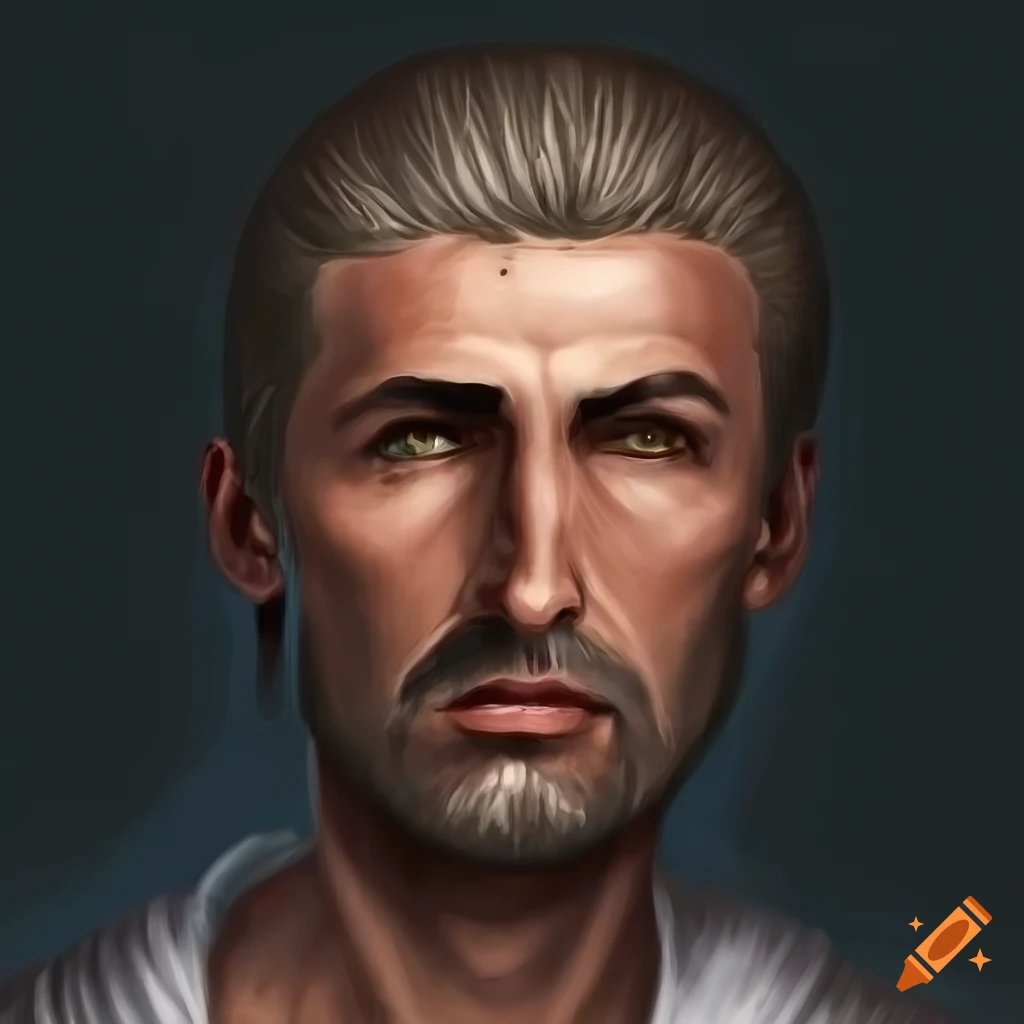 Portrait of a mage in ancient rome on Craiyon