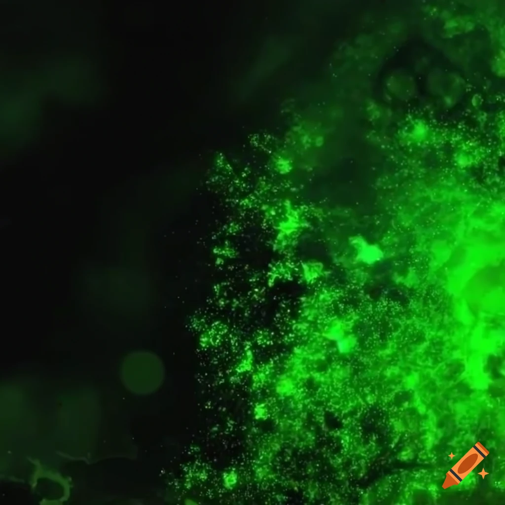 Sleek black and green design with exploding particles on Craiyon