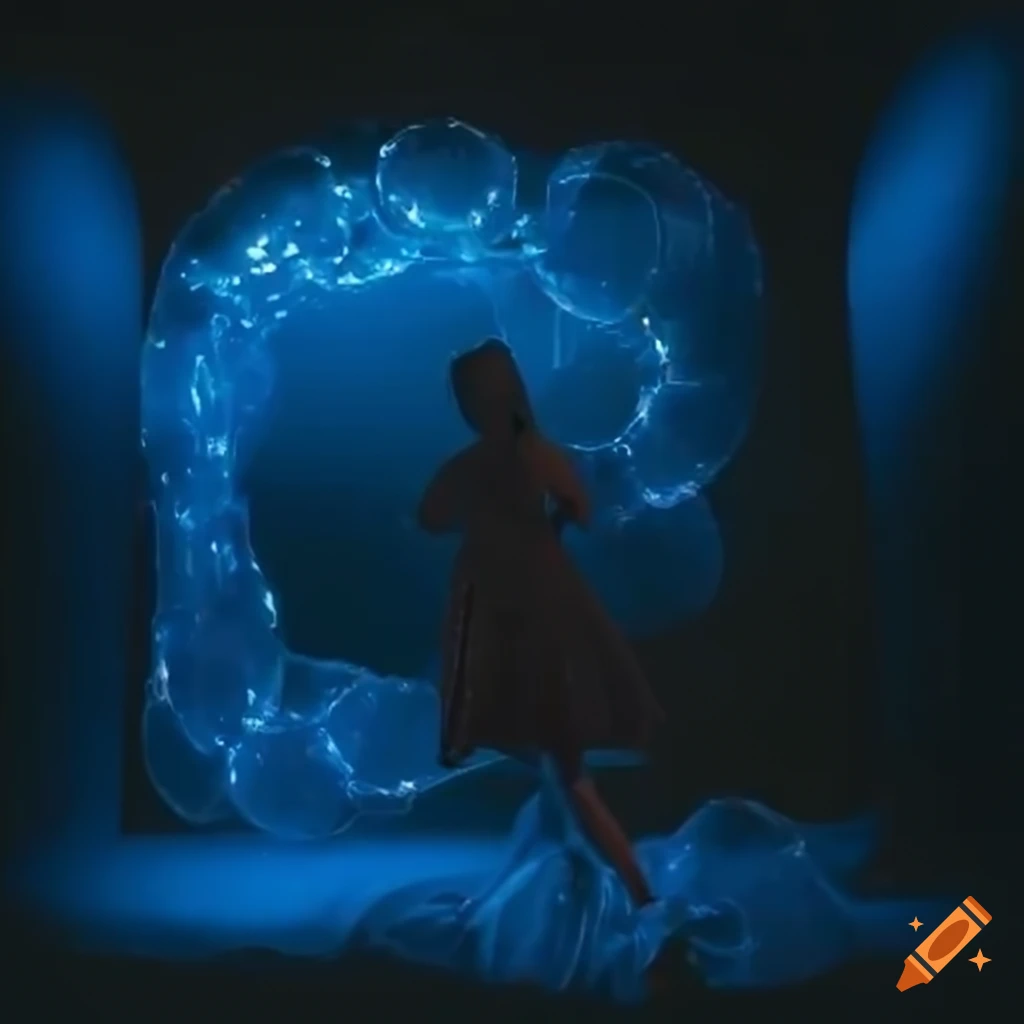 Slimy frozen bubble tiles in a 2d platform game on Craiyon