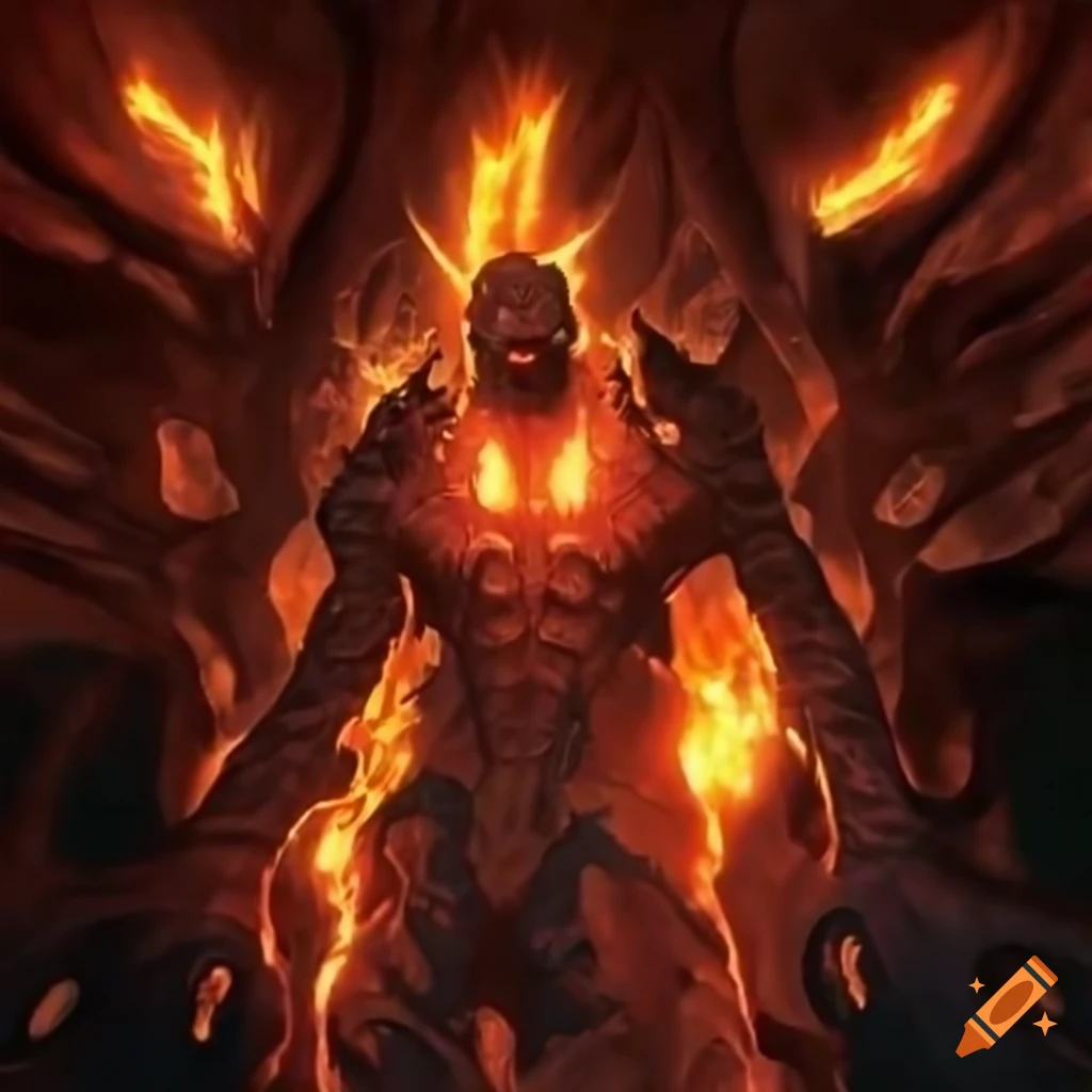 Image of a powerful magma enemy on Craiyon