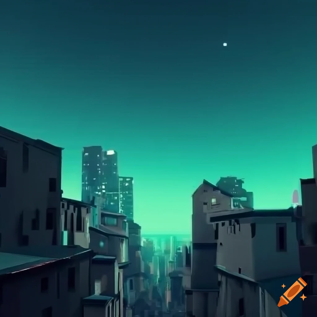 Low Poly Futuristic Cityscape With A Green Moon On Craiyon