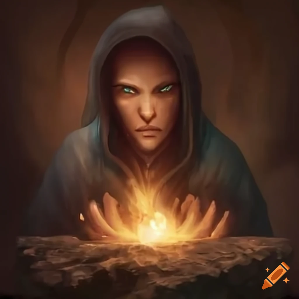 Mage falling into a hole on top of a mountain