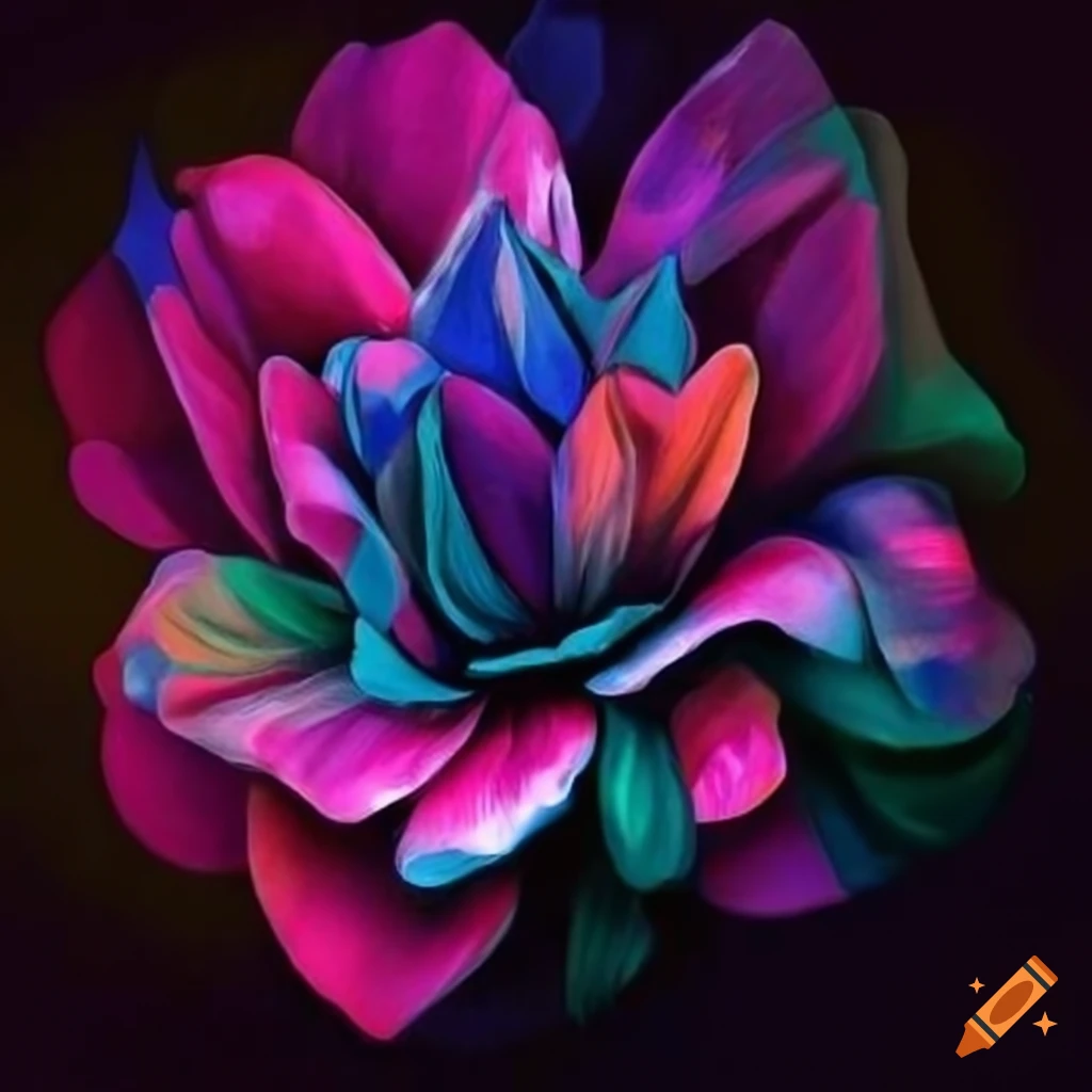 Colorful Artwork Of A Flower On Craiyon Colorful Artwork Of A Flower On Craiyon