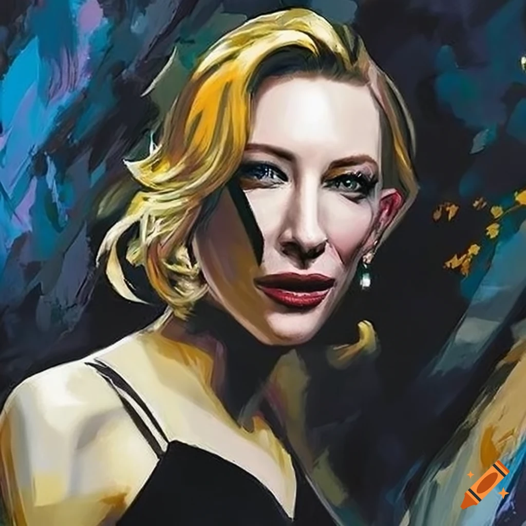 Digital art of cate blanchett in simon bisley style on Craiyon