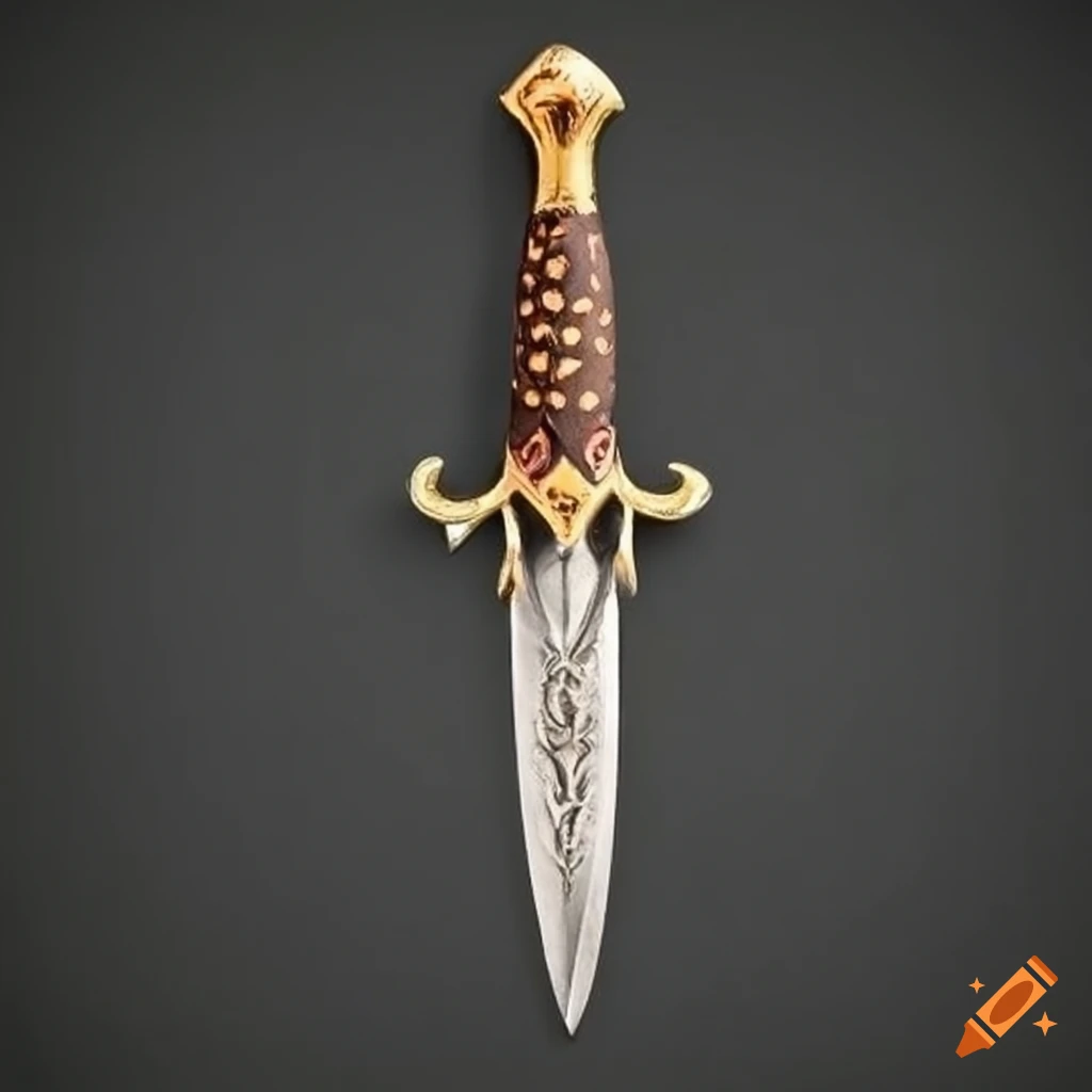 Dagger with lily motif design