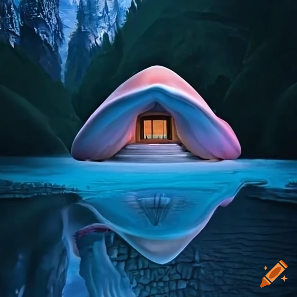Illusory giant clam cabin architecture