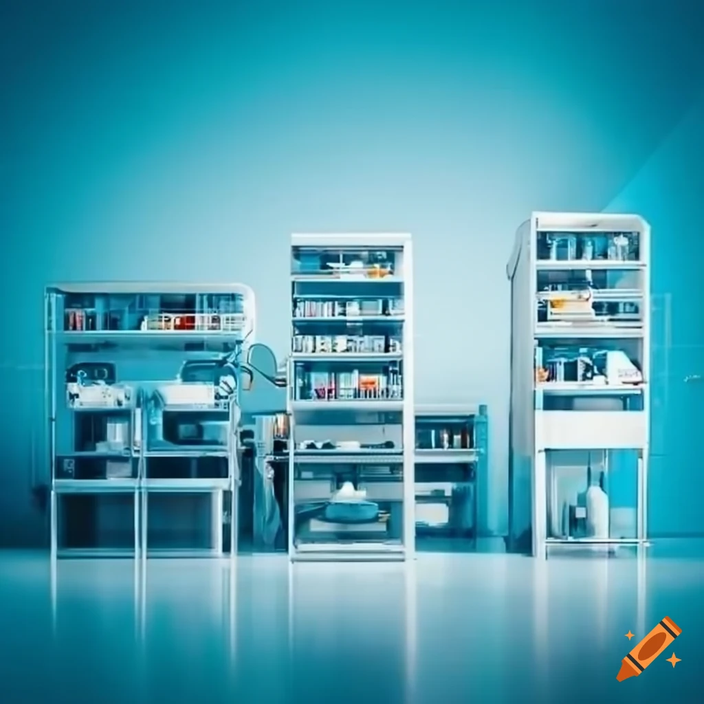 Pharmaceutical factory with clean workspaces on Craiyon