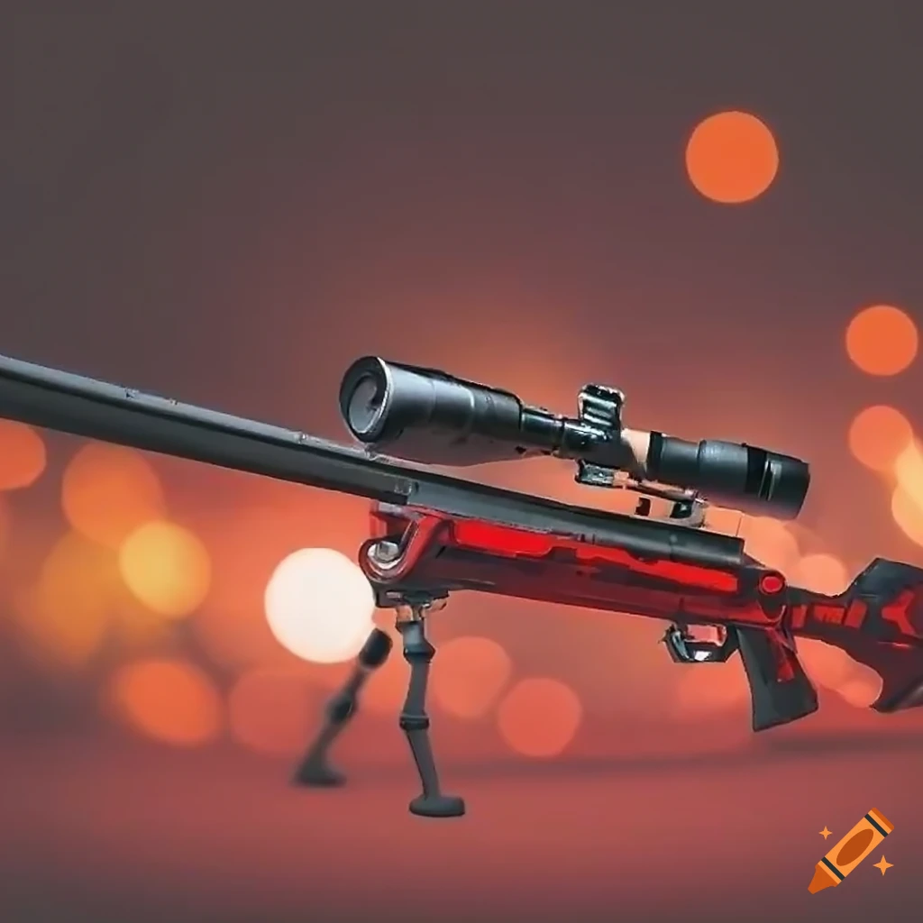 Colorful sniper rifle artwork on Craiyon
