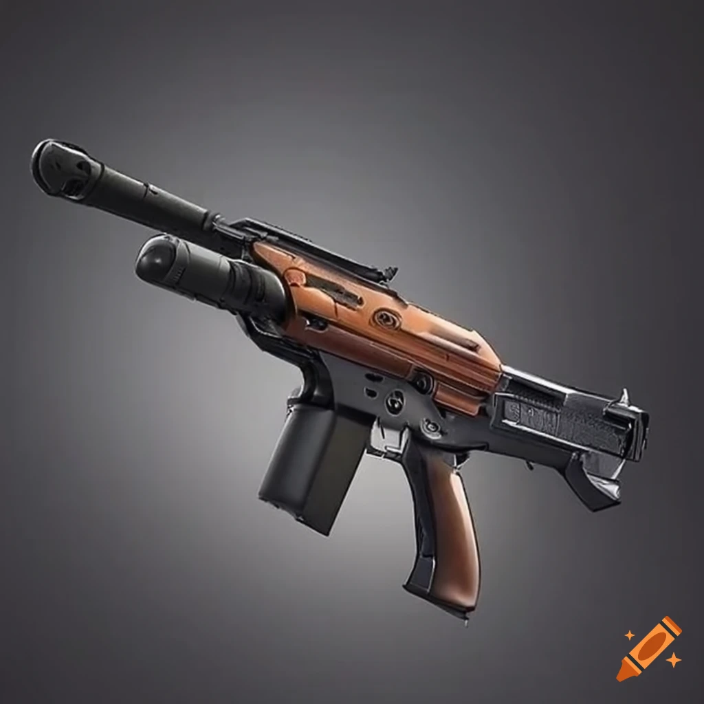 Q-16 assault rifle on Craiyon